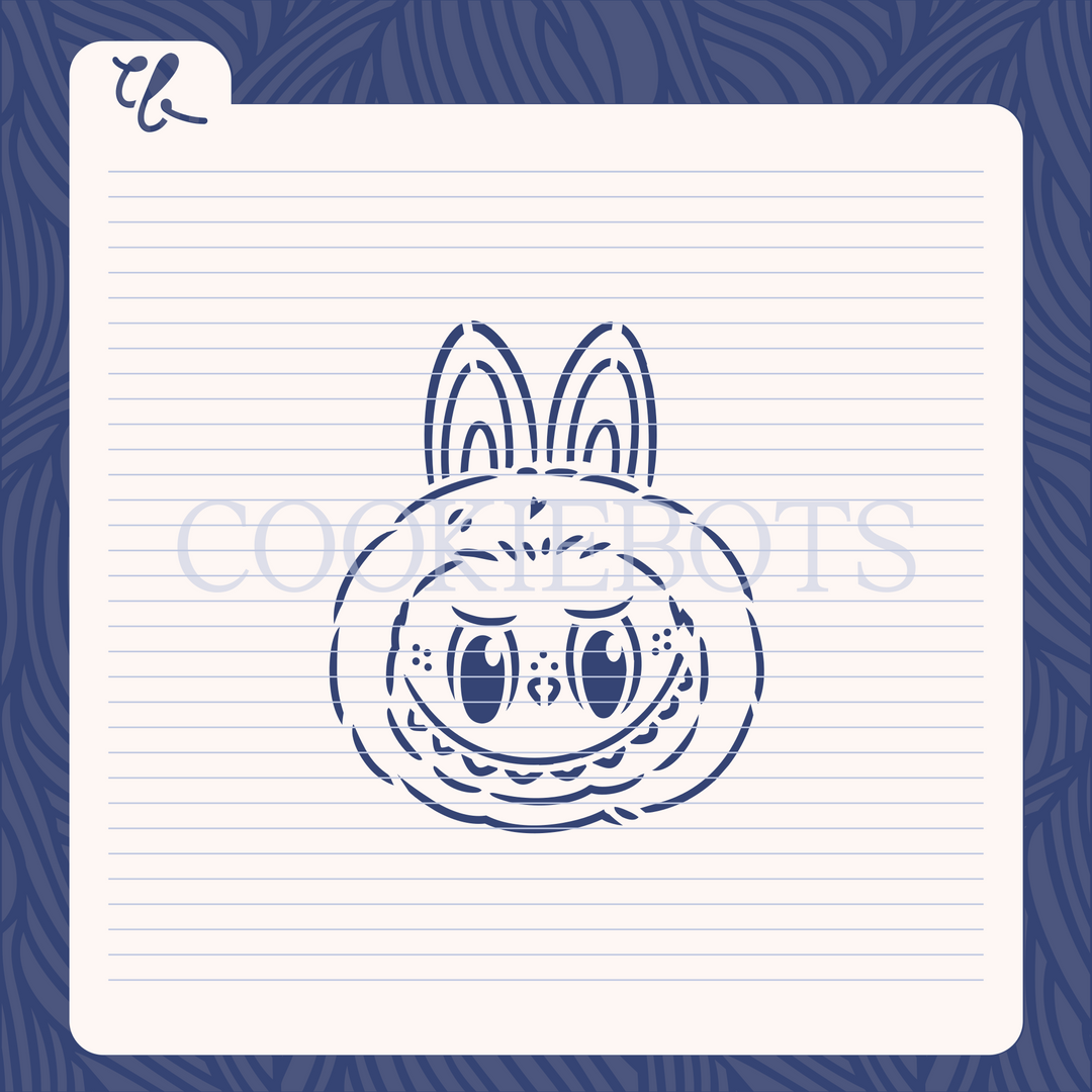 Labubu cabeza Stencil-Cortador – Cookiebots